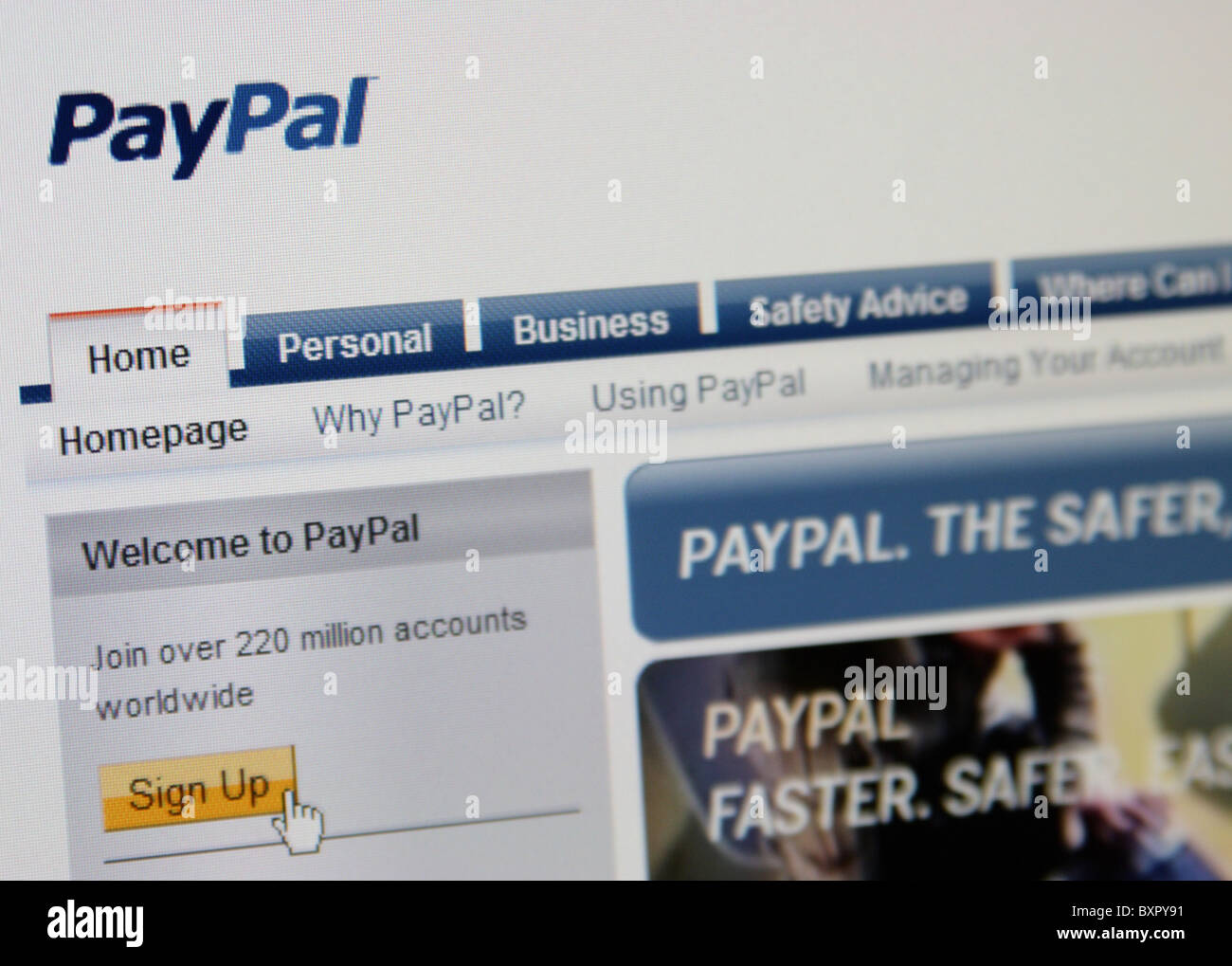 Paypal web page hi-res stock photography and images - Alamy