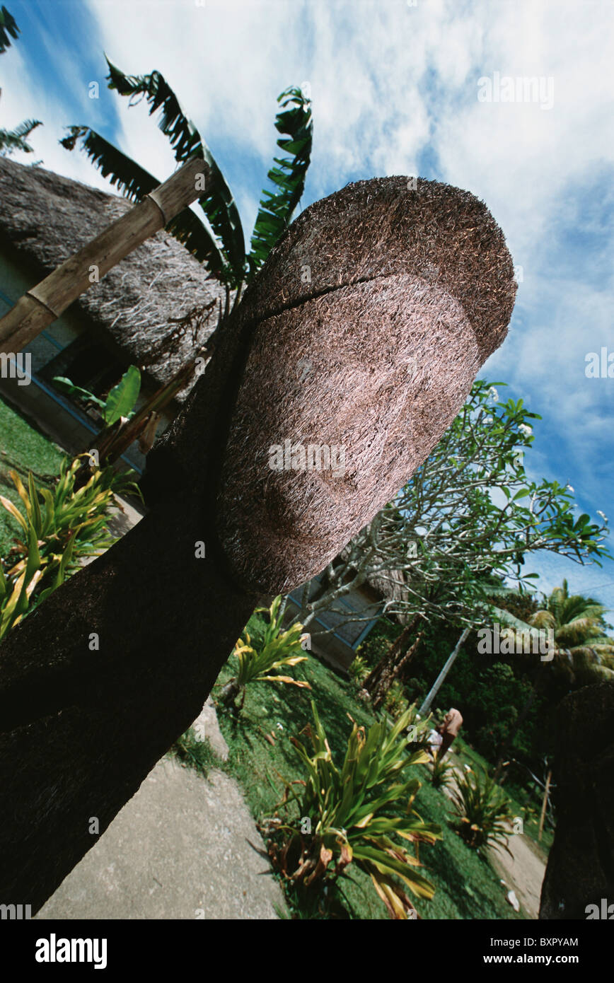 Grass Statue Infront Of Village Stock Photo - Alamy