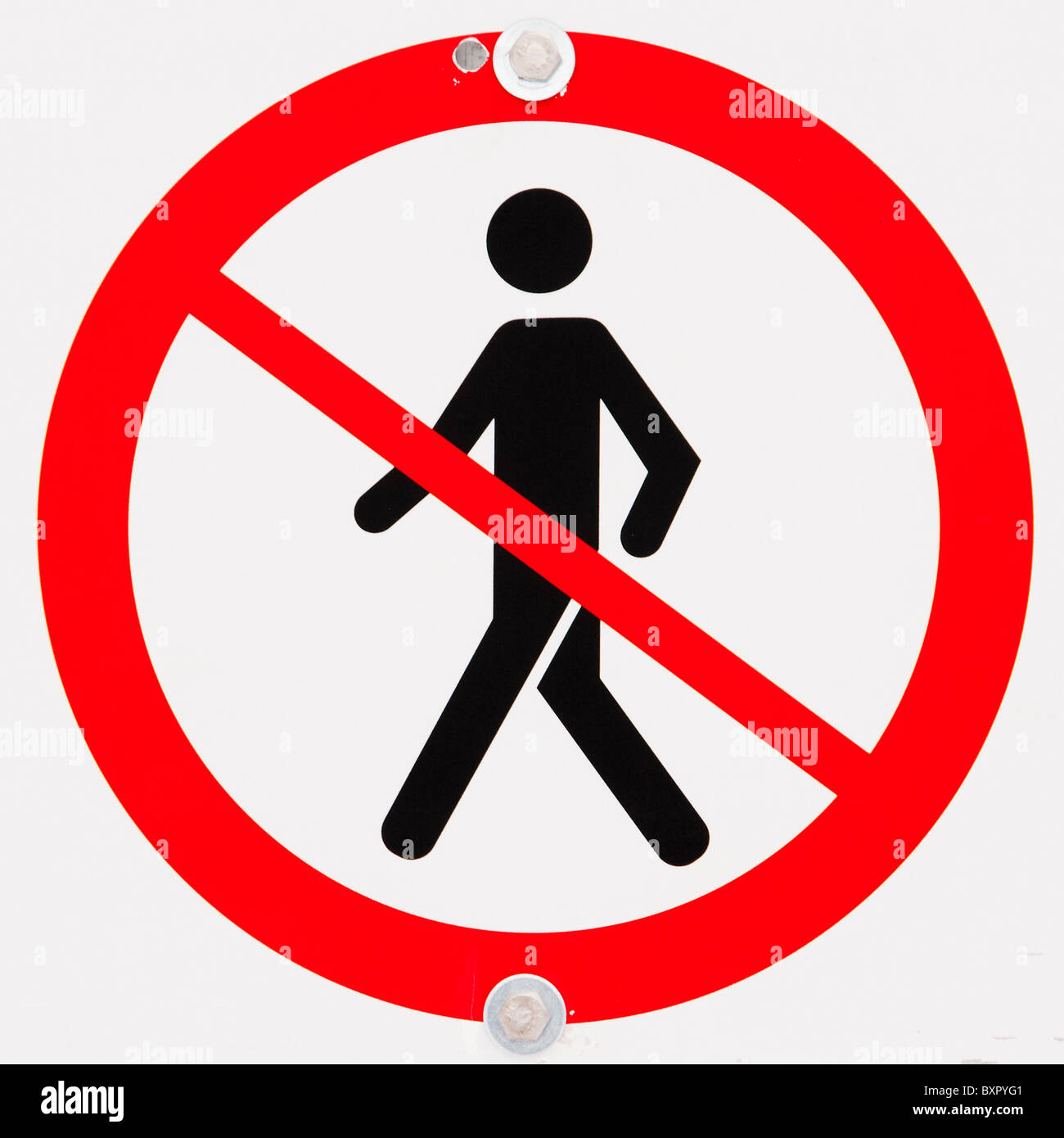 No Walking Sign
