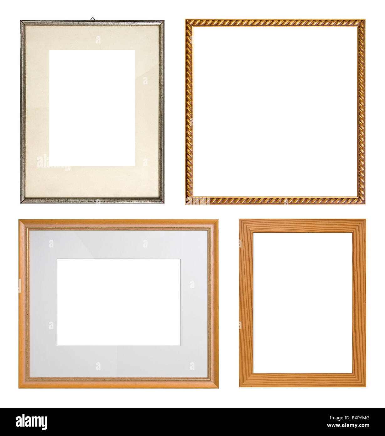 Picture frame collection, isolated on white Stock Photo - Alamy