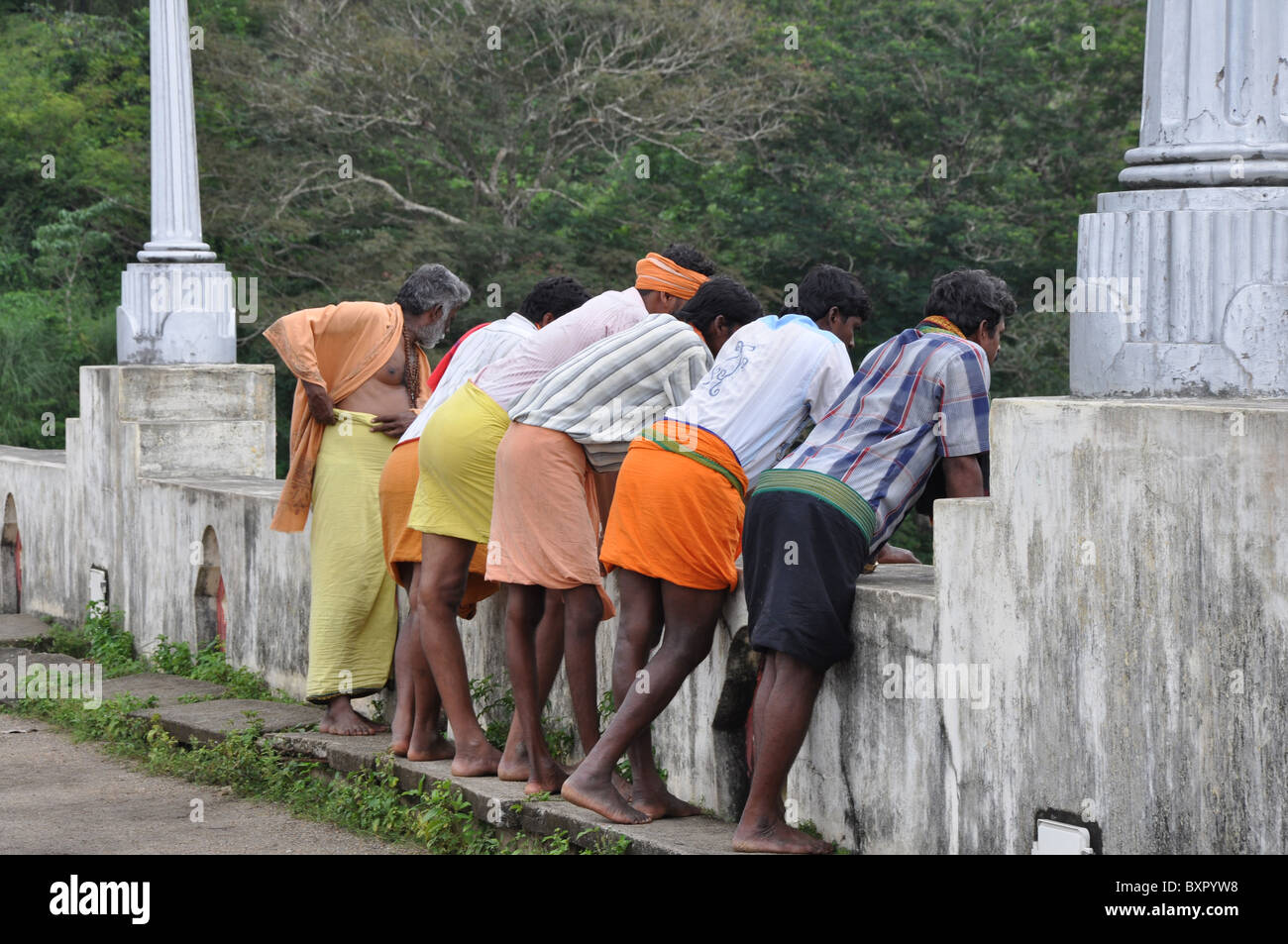 Group local Indian men at Neyyar dam India India, Kerala Stock Photo ...