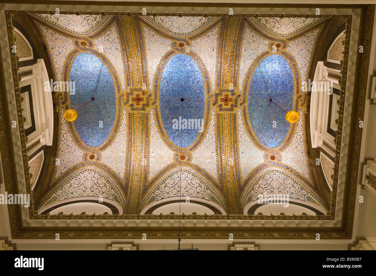 interior of southwest atrium in Macy's store department, formerly ...