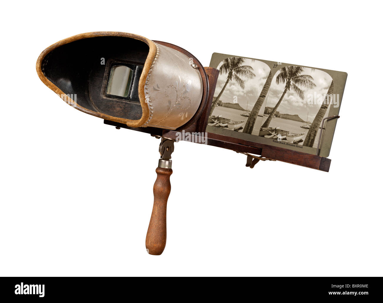 Antique Stereograph Isolated on a white background Stock Photo - Alamy