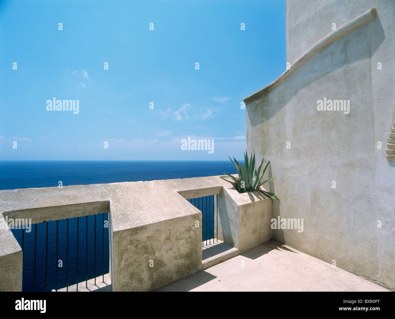 Looking Out From Balcony In Bonifacio Stock Photo - Alamy