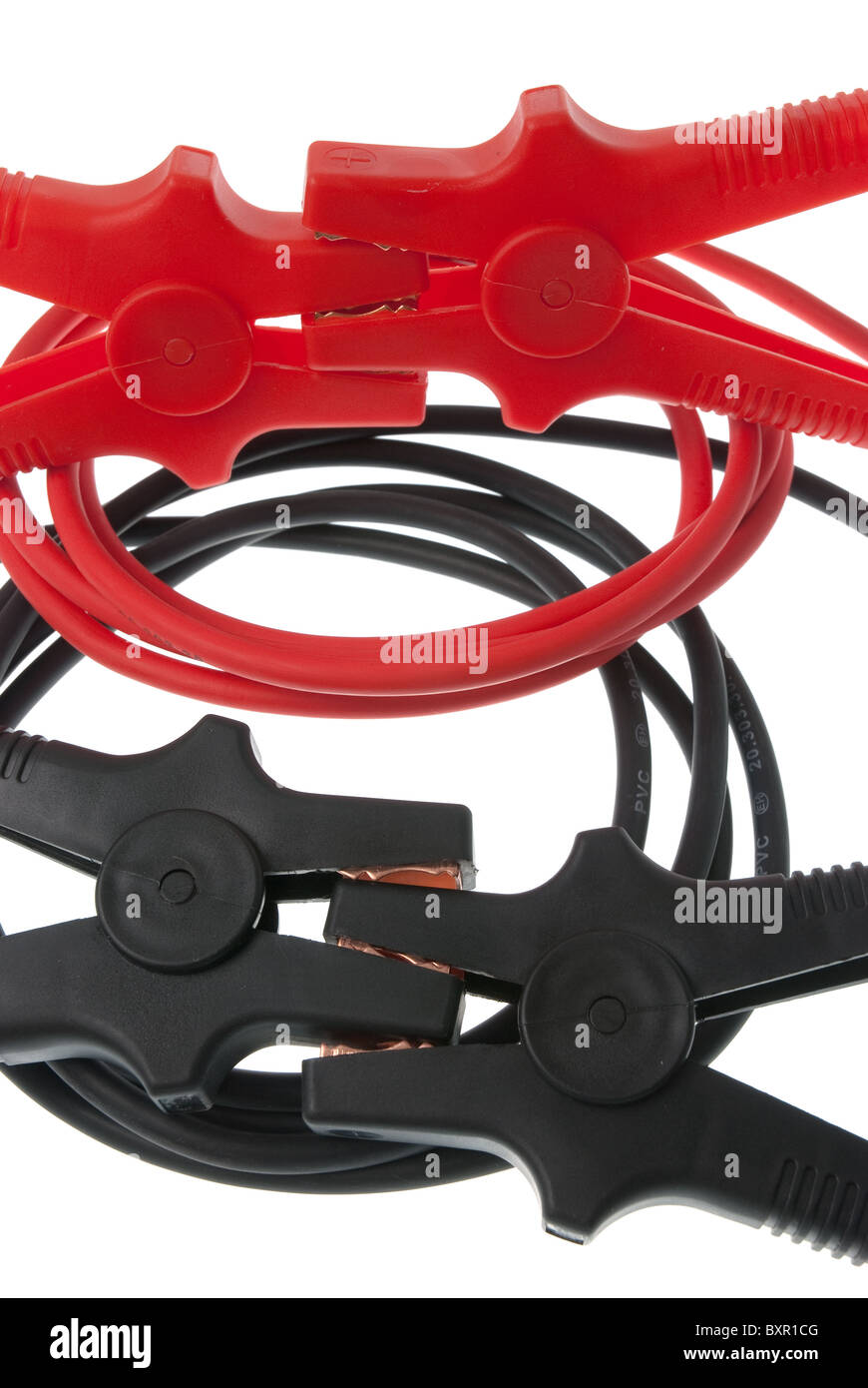 Jumper Cables Isolated on a White Background Stock Photo - Alamy