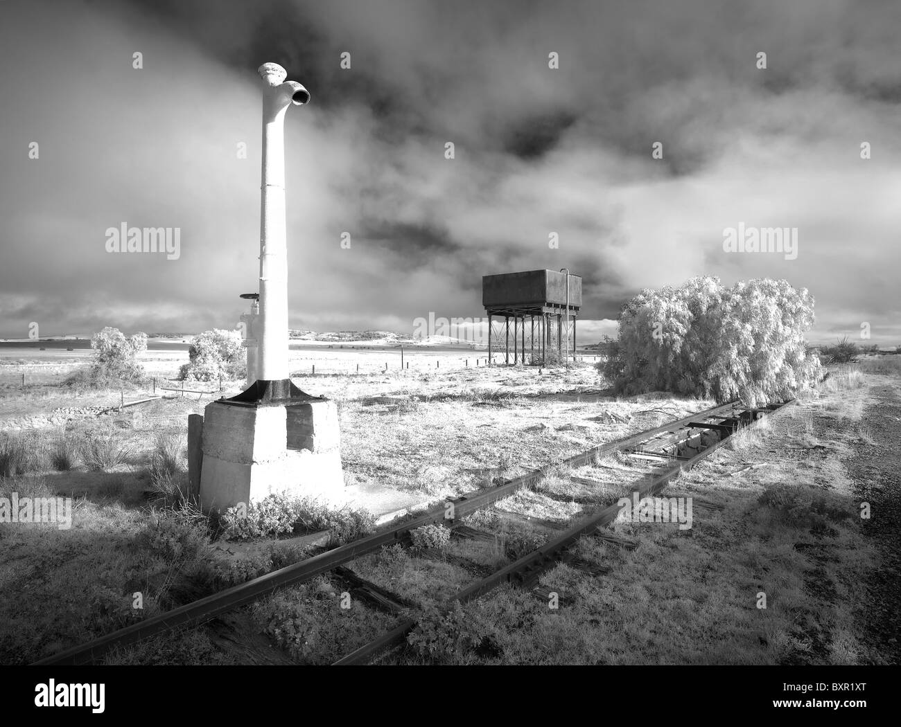 Disused old world Station line, Eurelia South Australia Stock Photo - Alamy