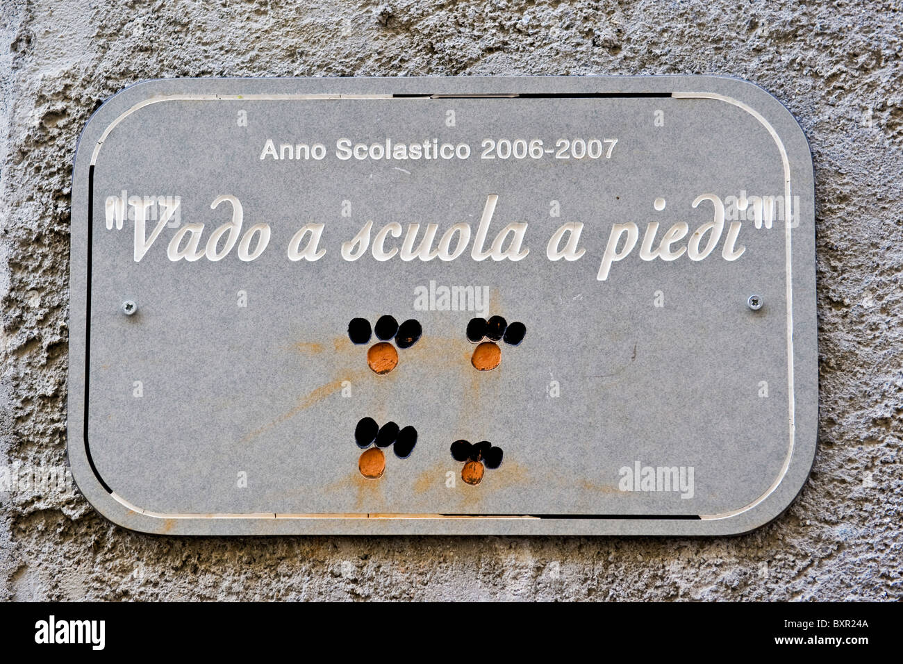 Piedibus, "Vado a scuola a piedi", Sauze d'Oulx, Turin province ...