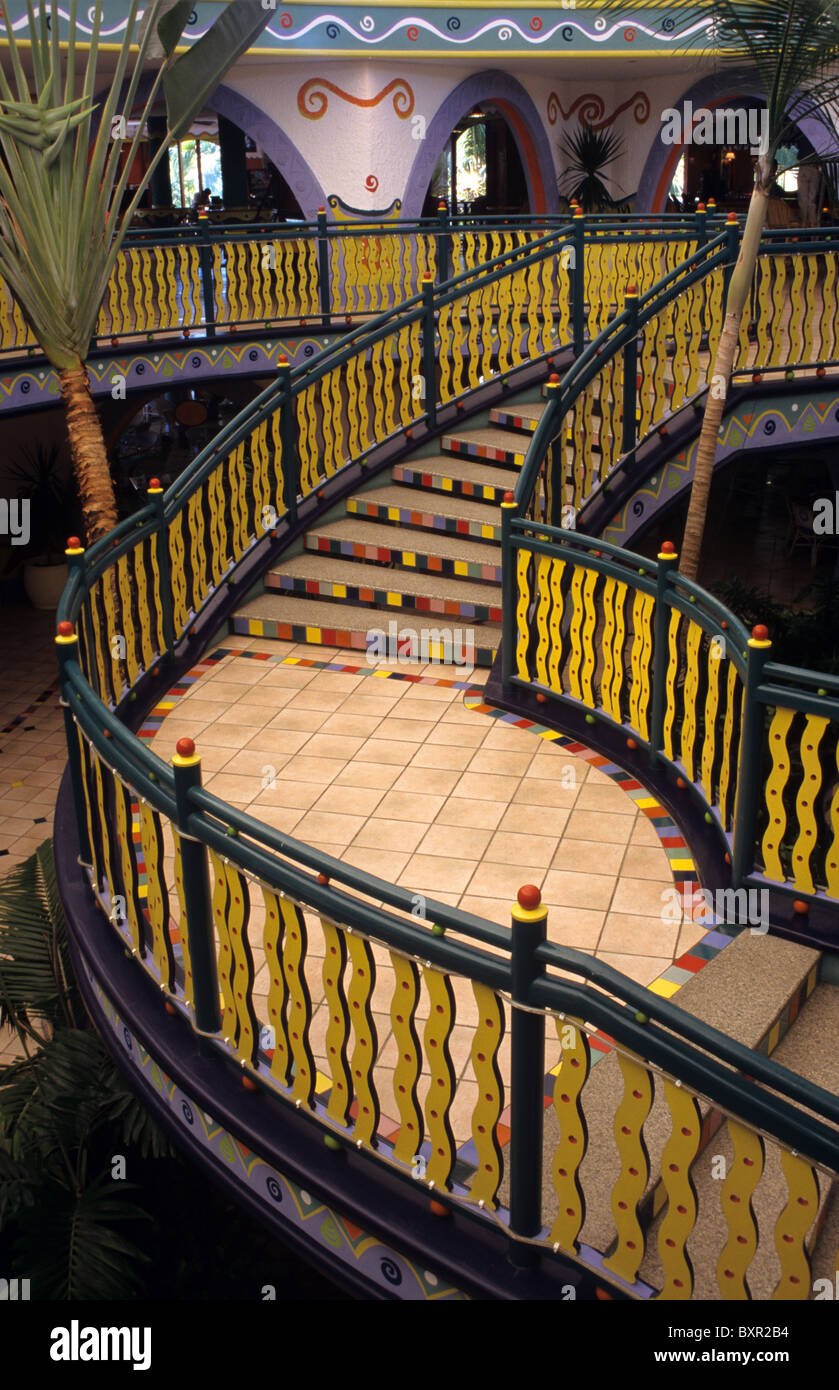 Colourful, Kitsch or Multicoloured Tiled Staircase, Stairs or Steps ...