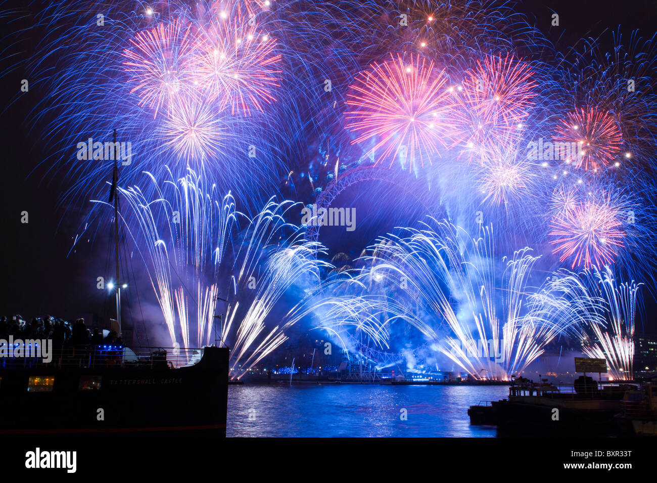 New years eve firework display London Stock Photo - Alamy