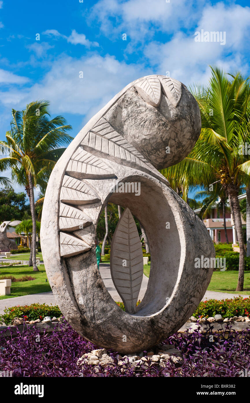 Modern Statue representing the male form in the grounds of a Cuban ...
