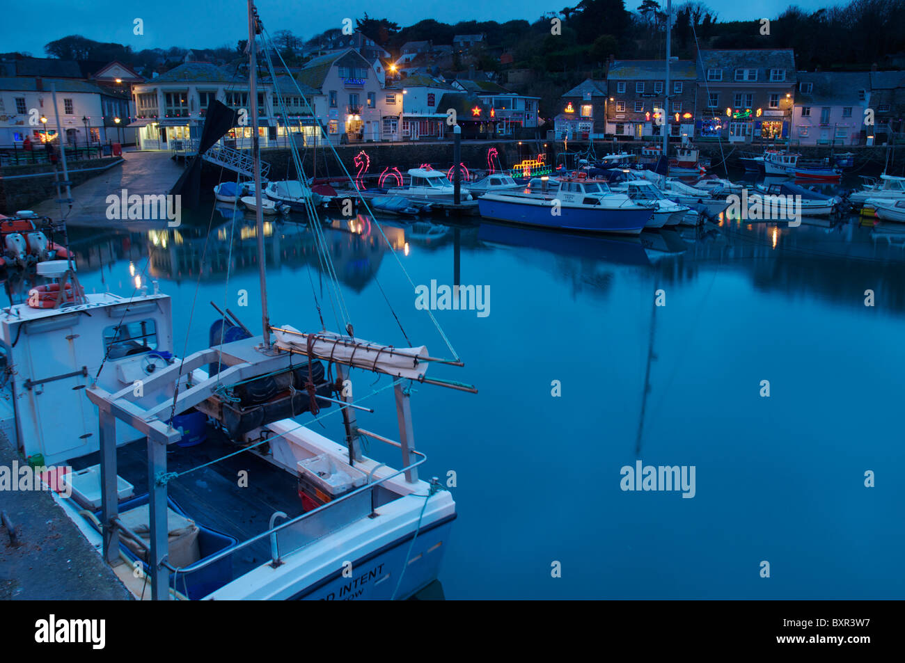 Padstow at Christmas Stock Photo - Alamy