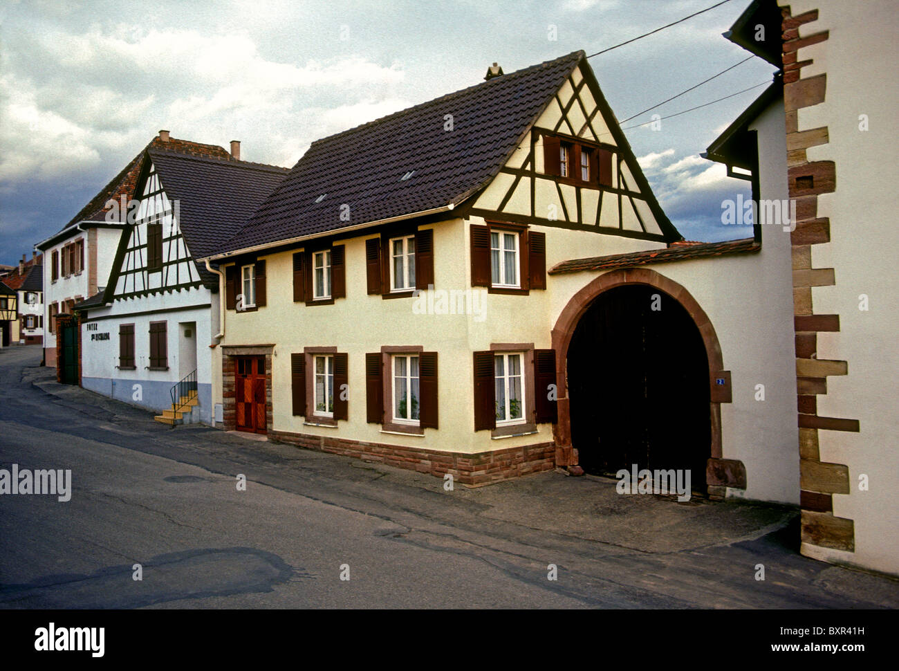 Architecture town of Marlenheim Alsace France Europe Stock Photo - Alamy