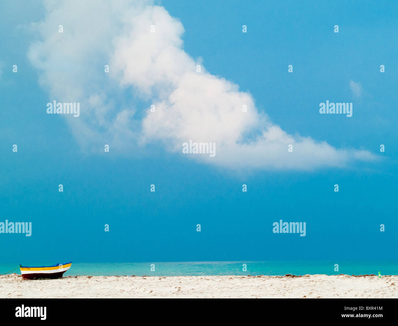 boat in a beach Stock Photo - Alamy