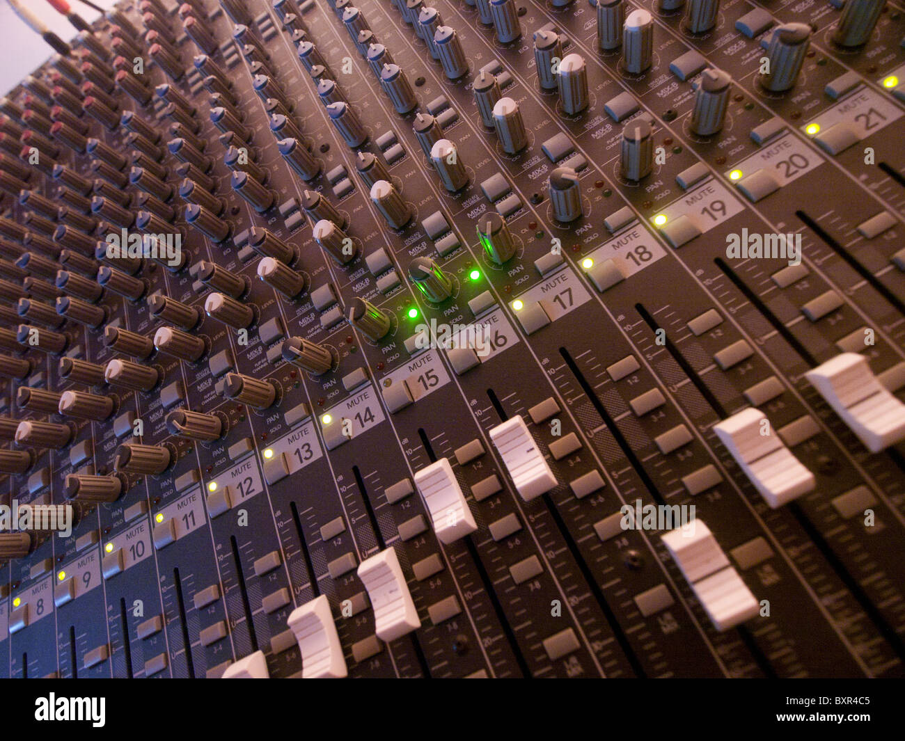 A mixing desk Stock Photo - Alamy