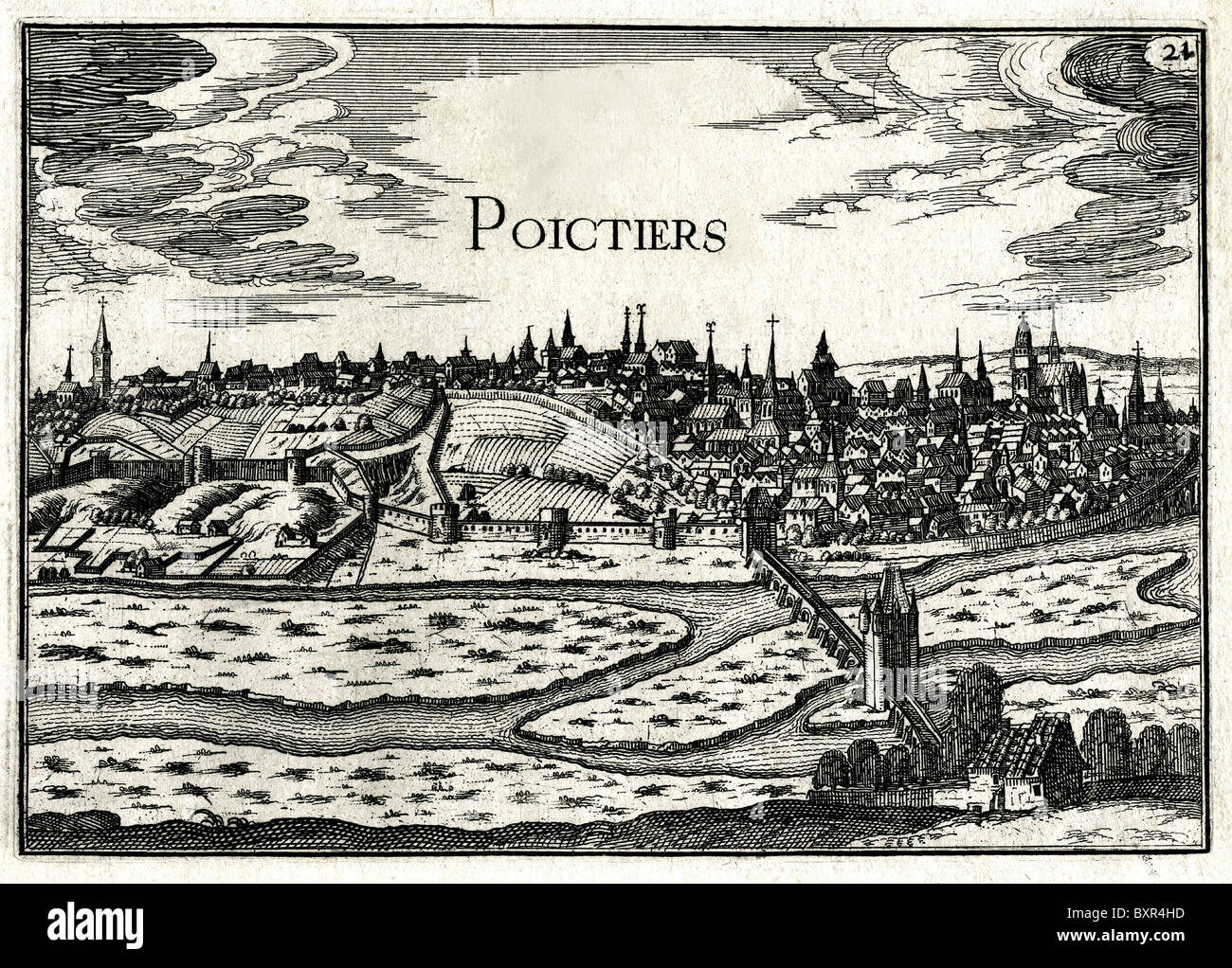 Poitiers map hi-res stock photography and images - Alamy