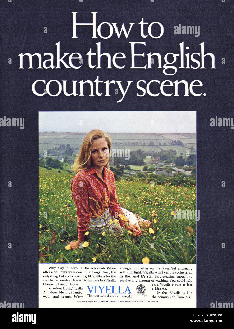 Viyella fabric full page advertisement in magazine colour supplement ...