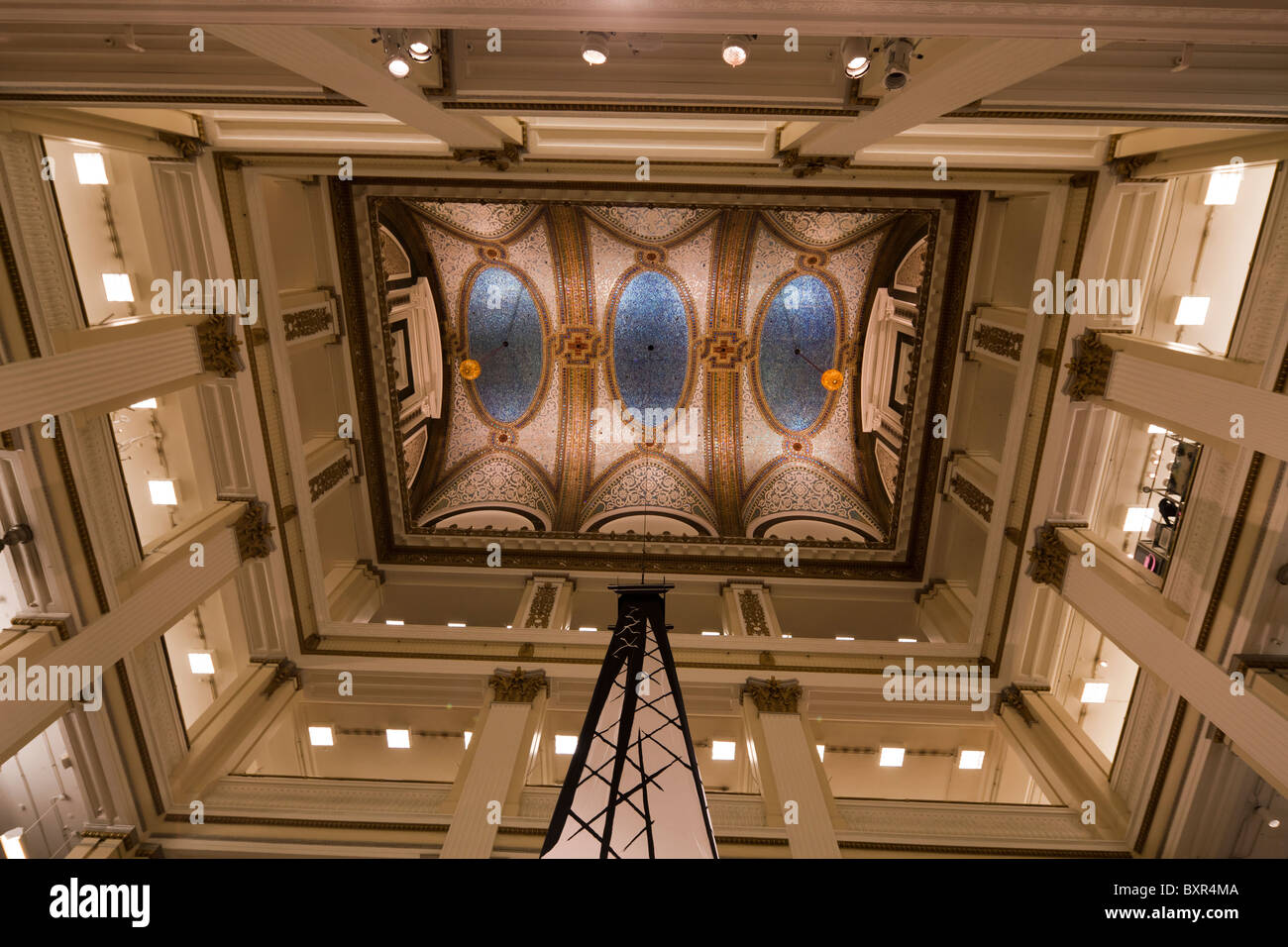 interior of southwest atrium in Macy's store department, formerly ...