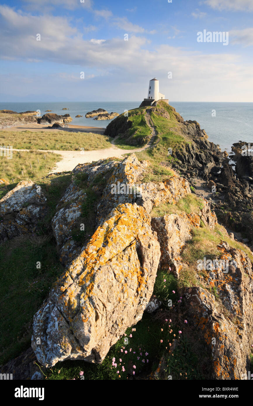 The Lighthouse on Llanddwyn Island, Anglesey, North Wales. Captured in ...