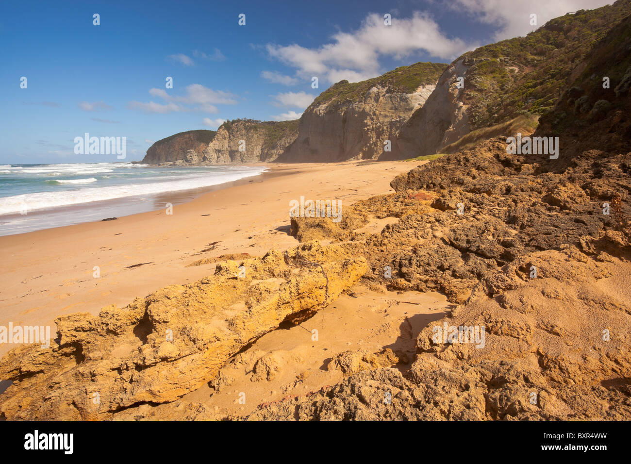 Rugged cliffs at Castle Cove, Great Otway National Park, Great Ocean ...