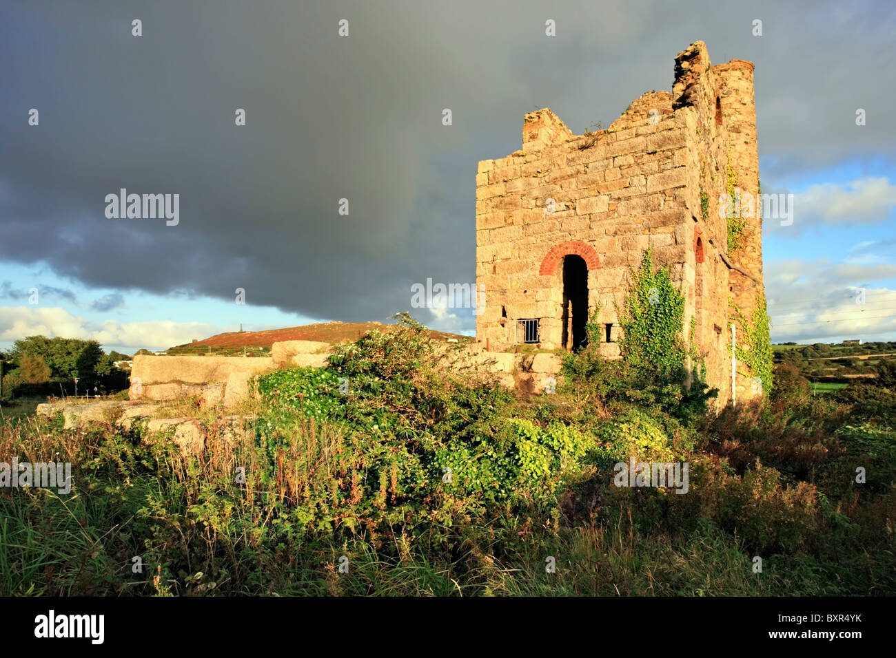 A Cornish Engine House South Tincroft near Pool in Cornwall with Carn ...