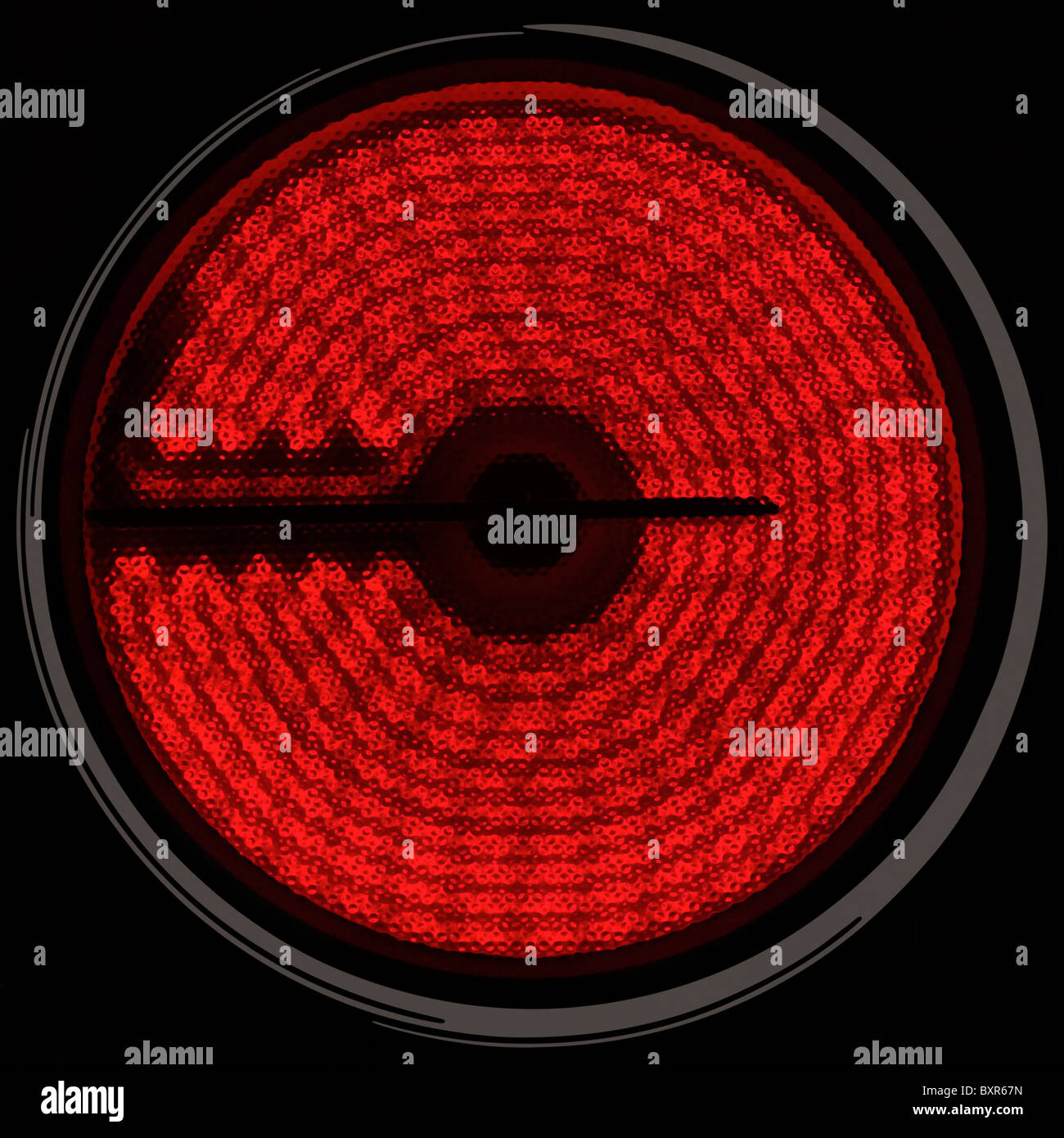 Infrared oven plate isolated on black background Stock Photo - Alamy