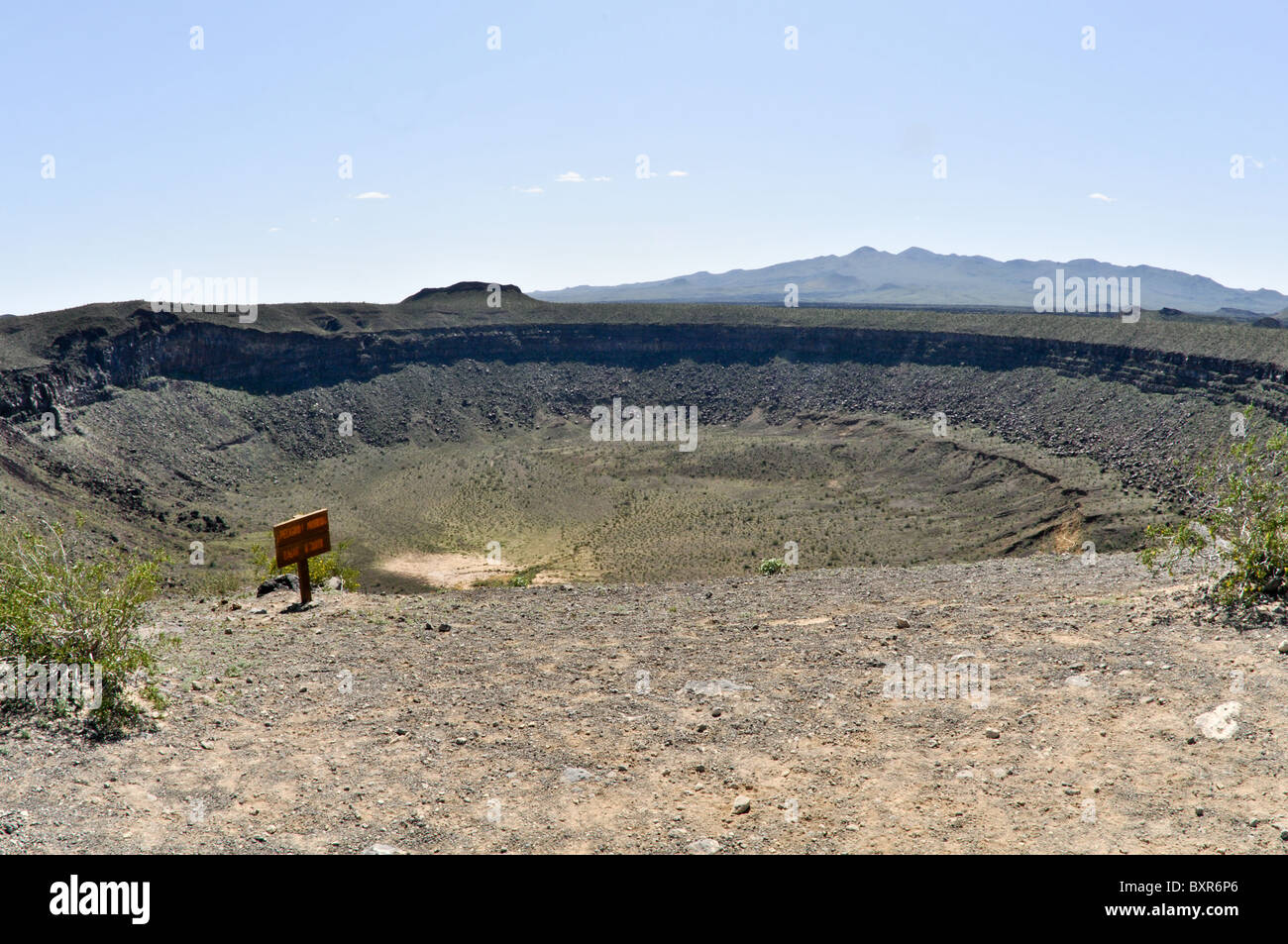 Elegante Crater, a maar crater, El Pinacate Biosphere Reserve volcanic ...