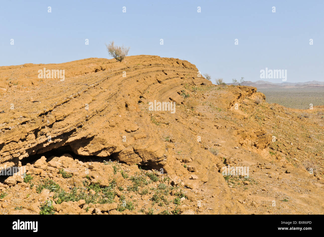 Tuff layers on Cerro Colorado Crater, El Pinacate Biosphere Reserve ...
