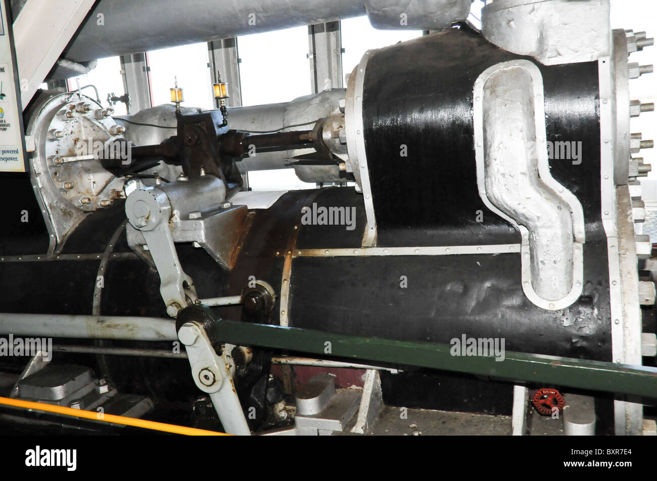 High pressure section of Natchez Riverboat steam engine, Mississippi ...