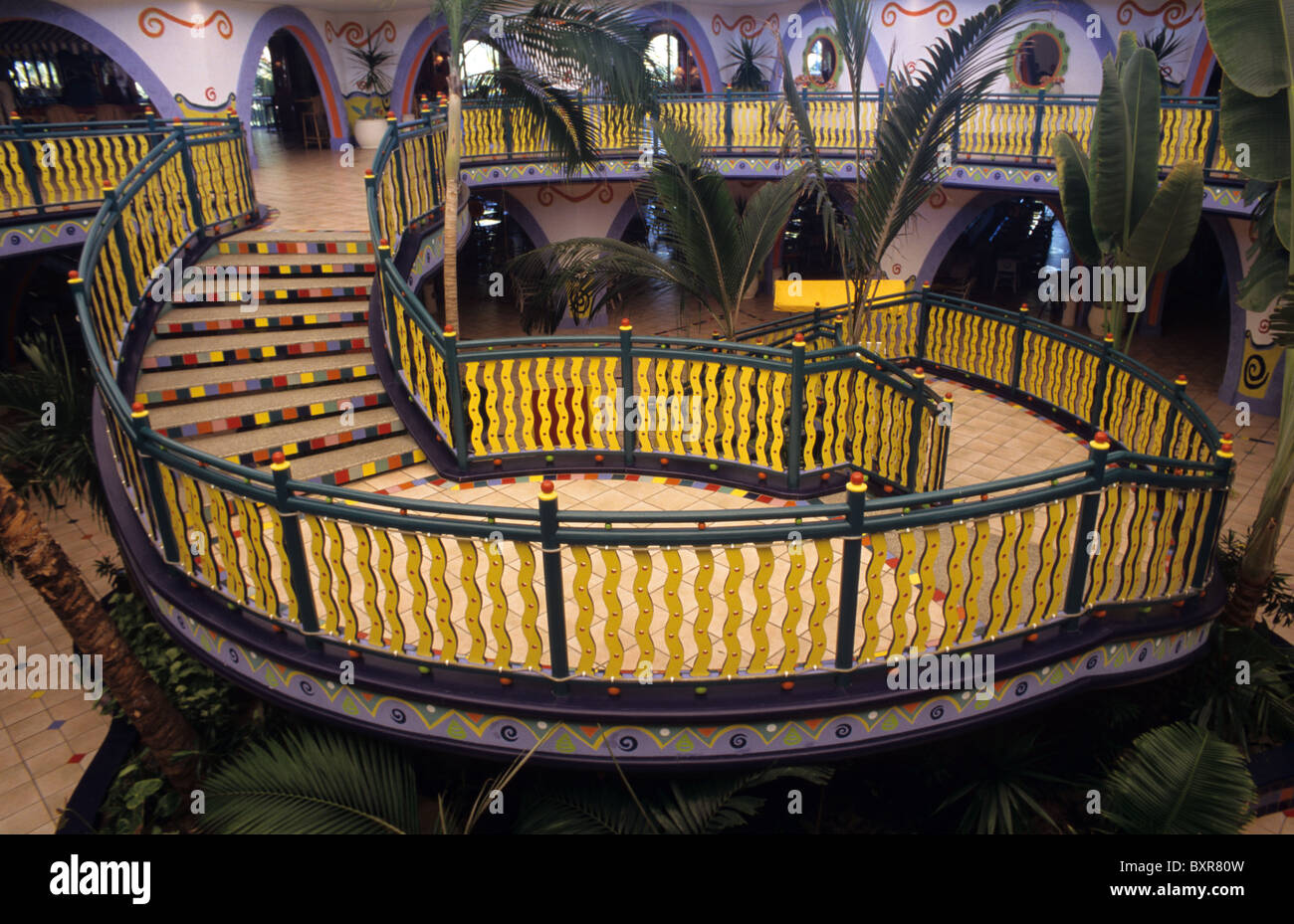Colourful, Kitsch or Multicoloured Tiled Staircase, Stairs or Steps ...