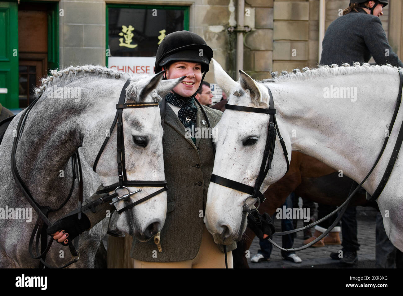 Berwickshire new year hunt. Duns Scottish borders Stock Photo - Alamy