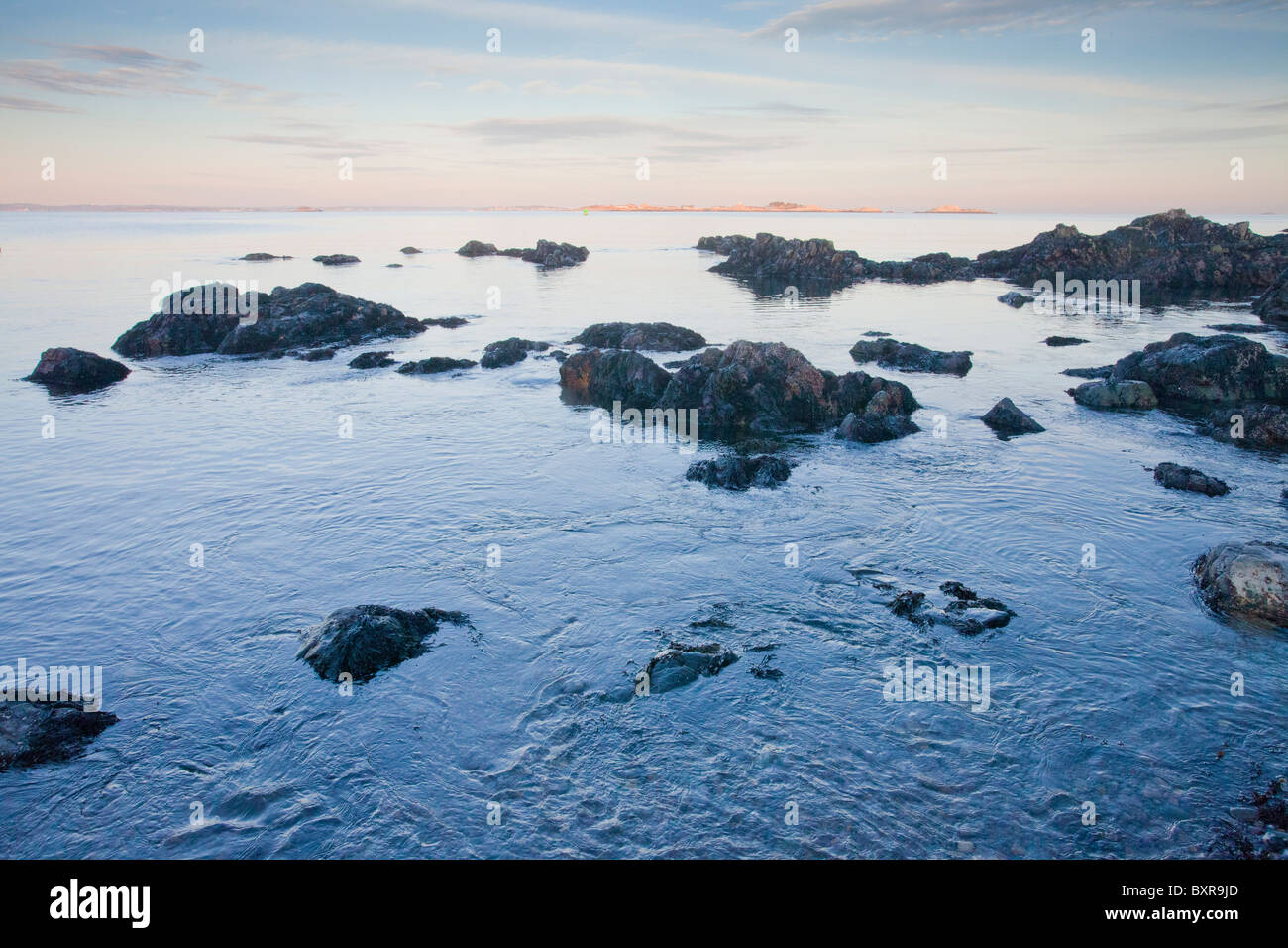 Coast of Marblehead Neck, Marblehead in midwinter, Ma, USA Stock Photo ...