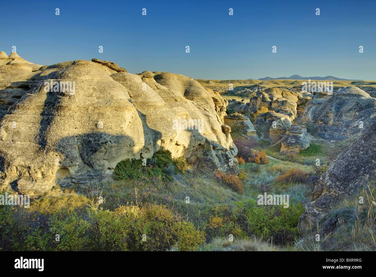 Hoodoos Shadows, Writing-On-Stone Provincial Park, Alberta, Canada ...