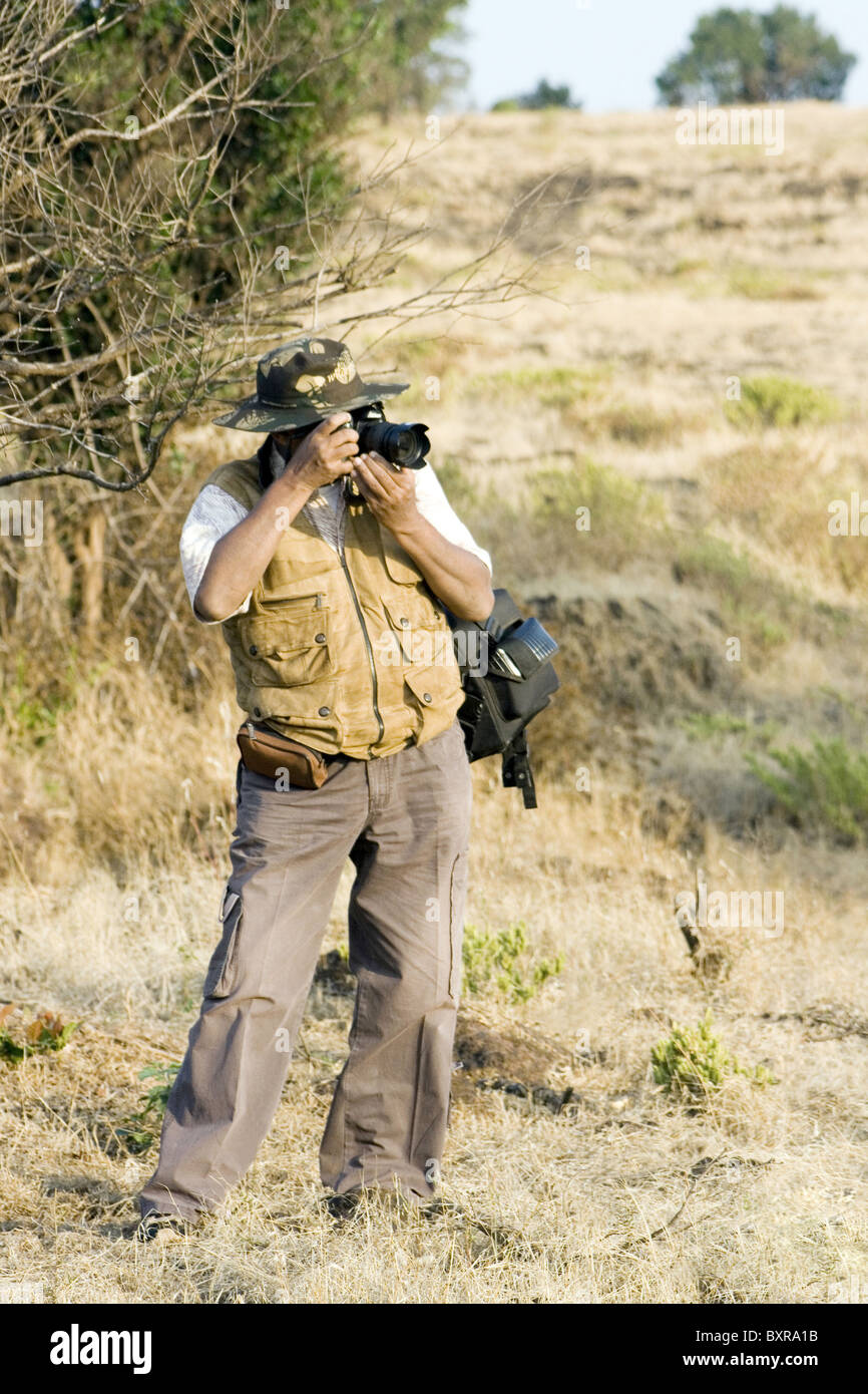 Nature photographer at work Stock Photo - Alamy