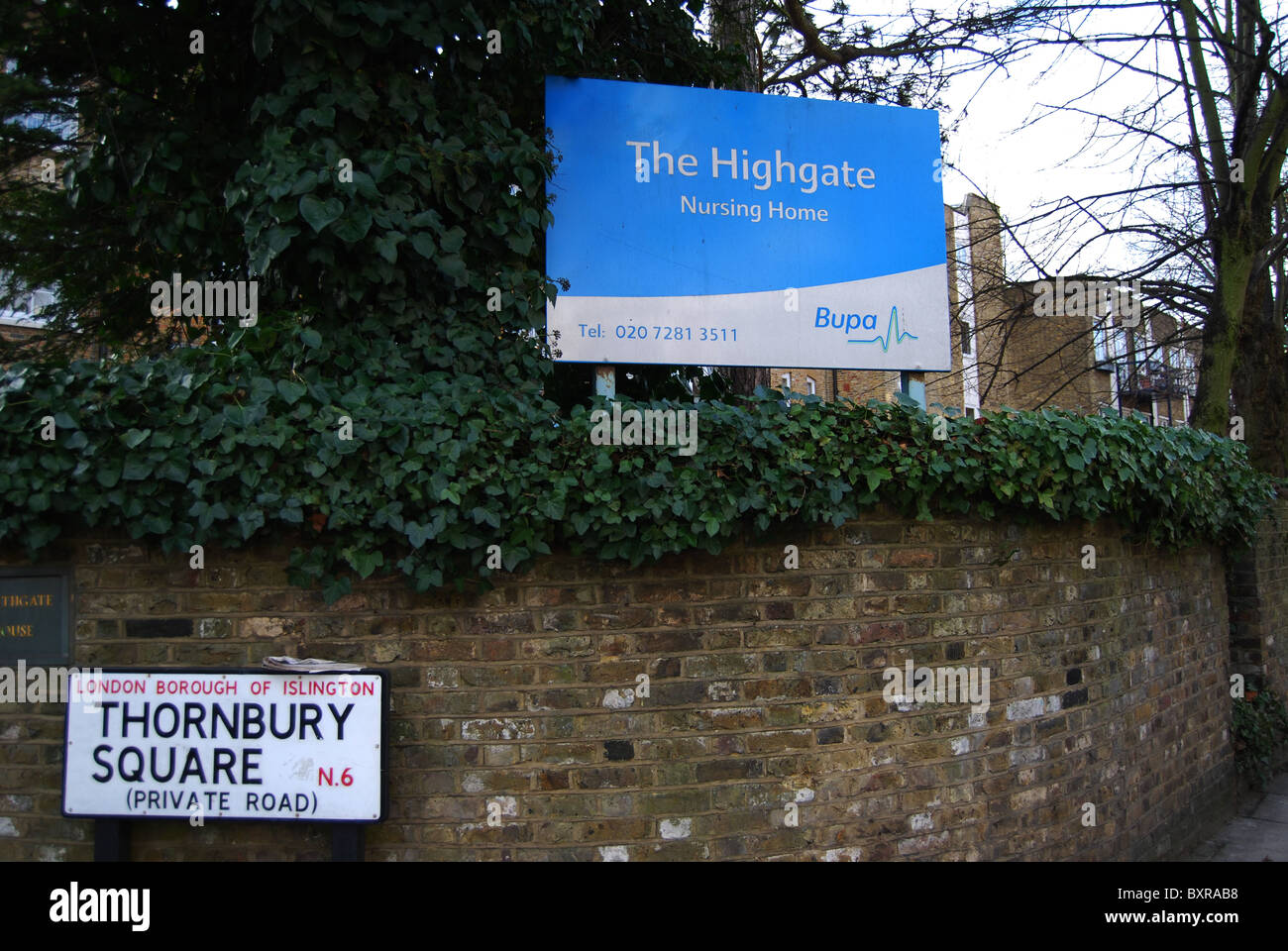 A General view of the BUPA Highgate nursing home in Highgate, North ...