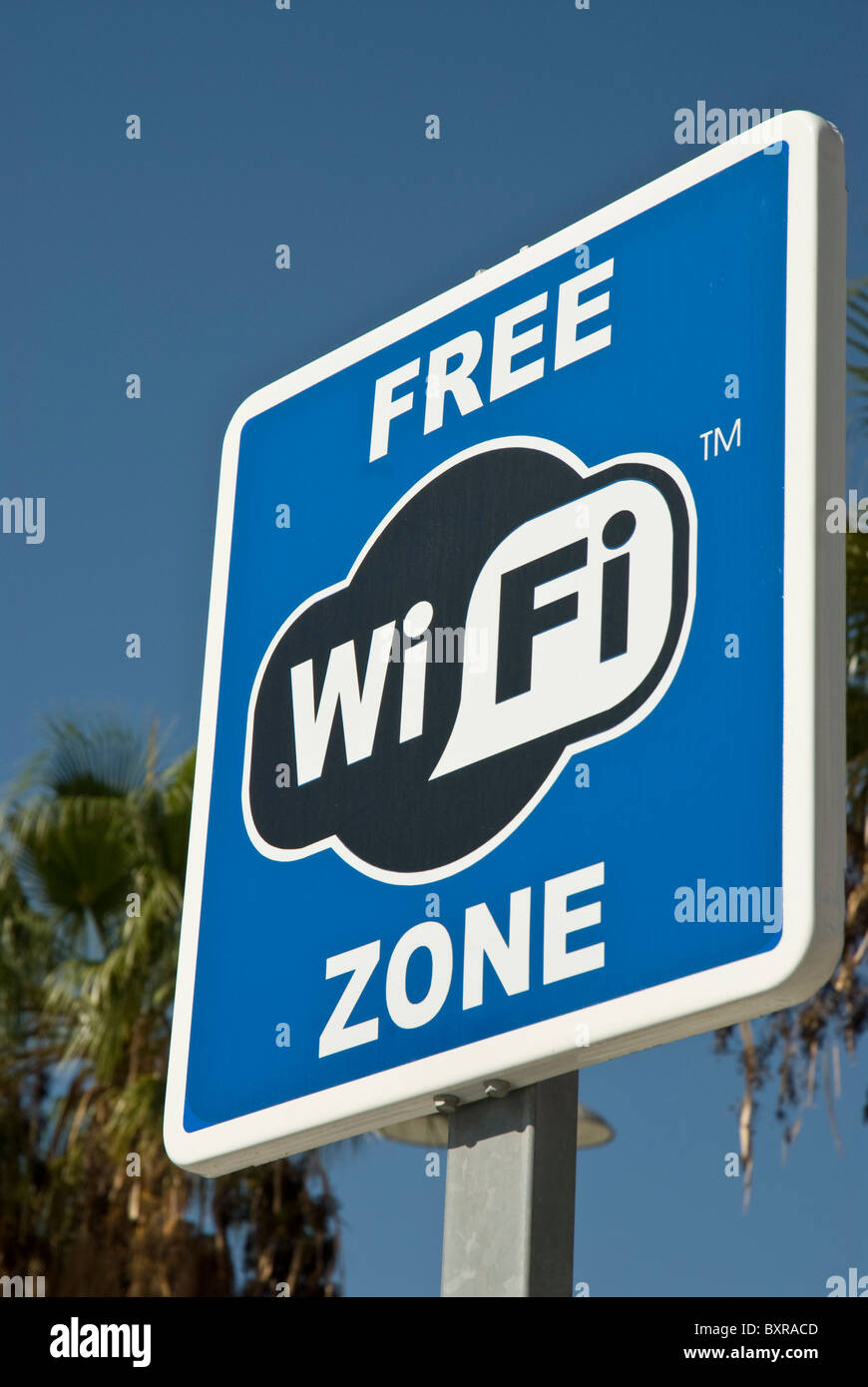 Free Wi-Fi Zone Sign Stock Photo - Alamy