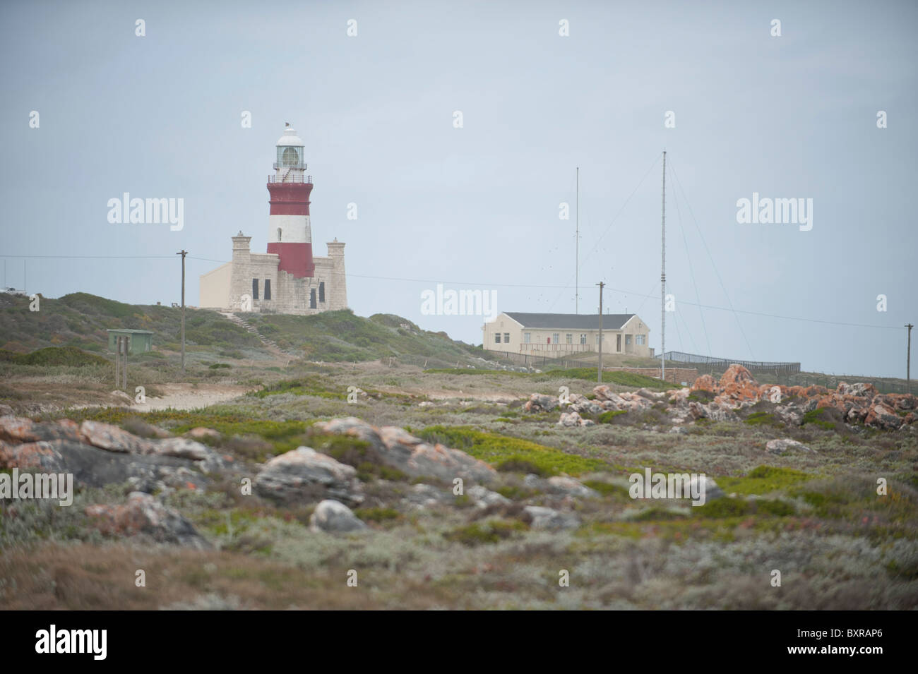 Cape Agulhas Lighthouse at the Southern Most Point of Africa, Overberg ...
