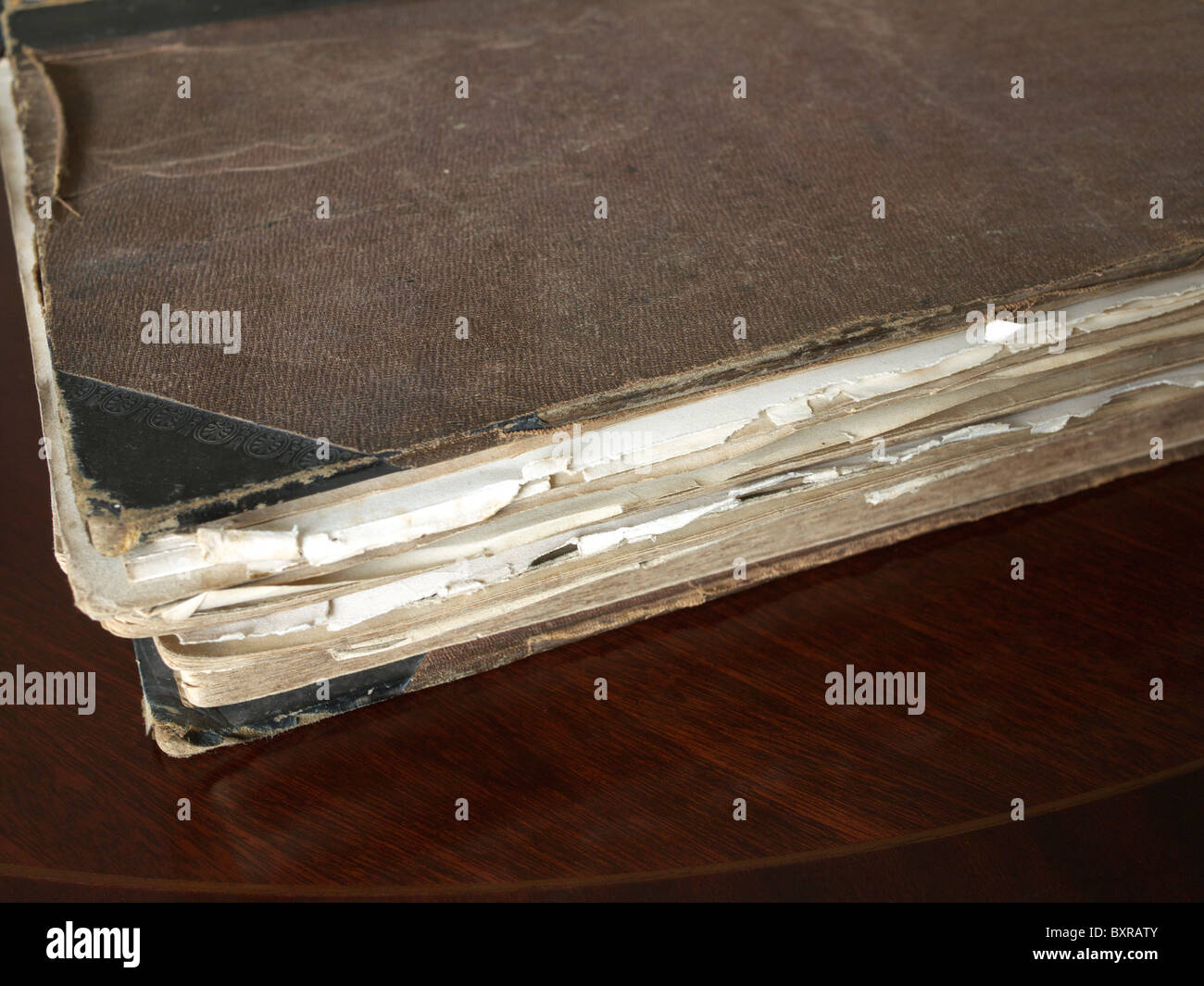 Old damaged book Stock Photo - Alamy