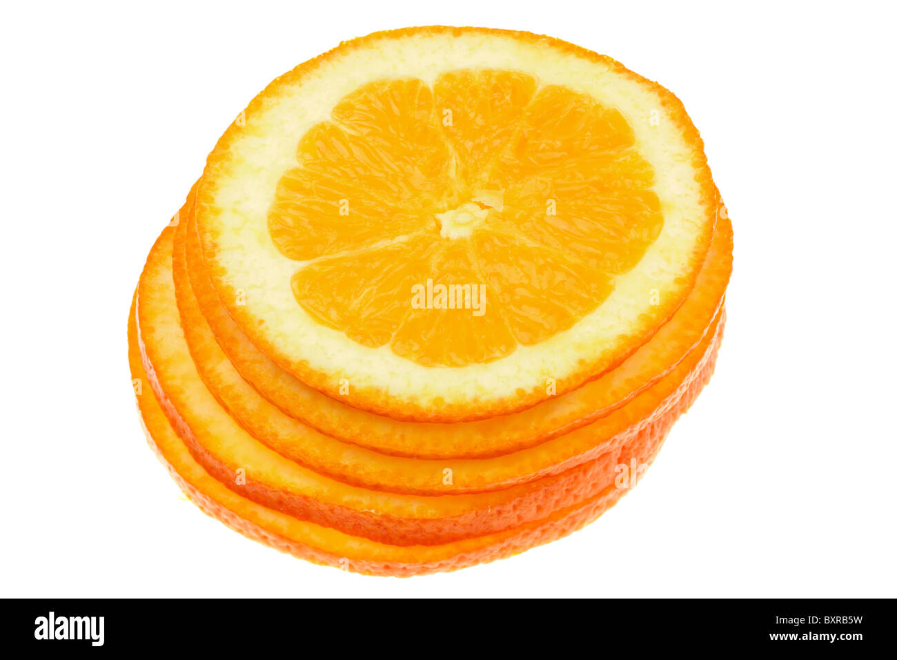 Five slices orange Cut Out Stock Images & Pictures - Alamy
