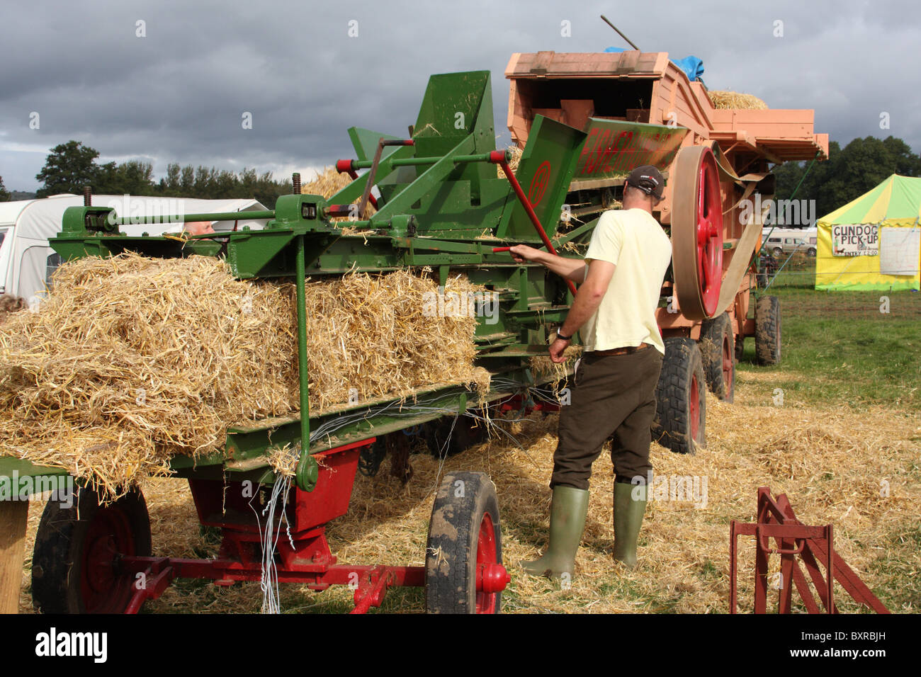 Vintage agricultural threshing machine hi-res stock photography and ...