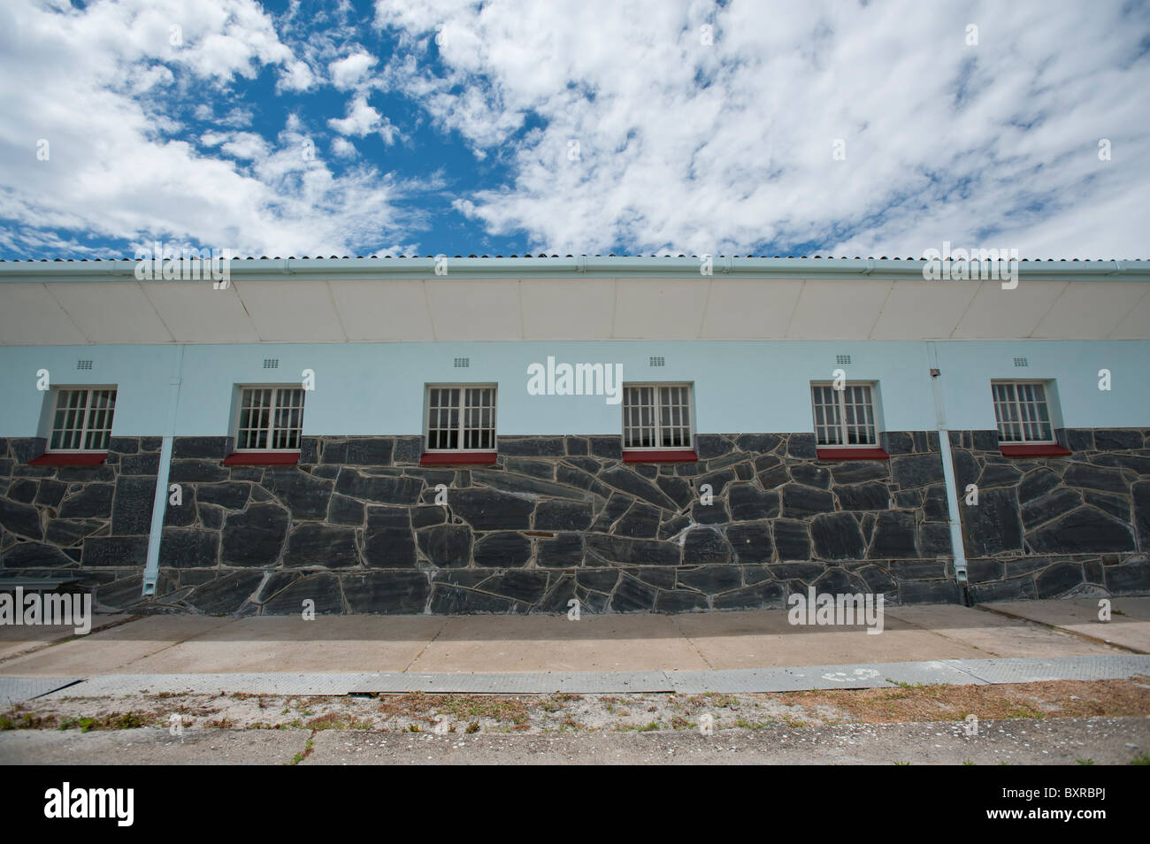 Former Prison Wing & Cells where Nelson Mandela was Held as viewed from ...