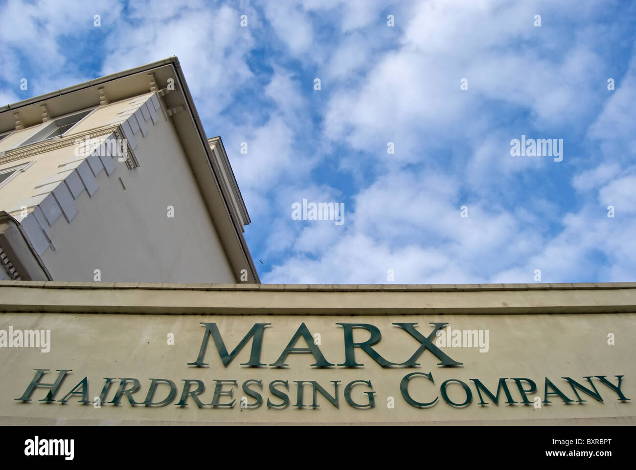 exterior showing name of the marx hairdressing company in surbiton ...