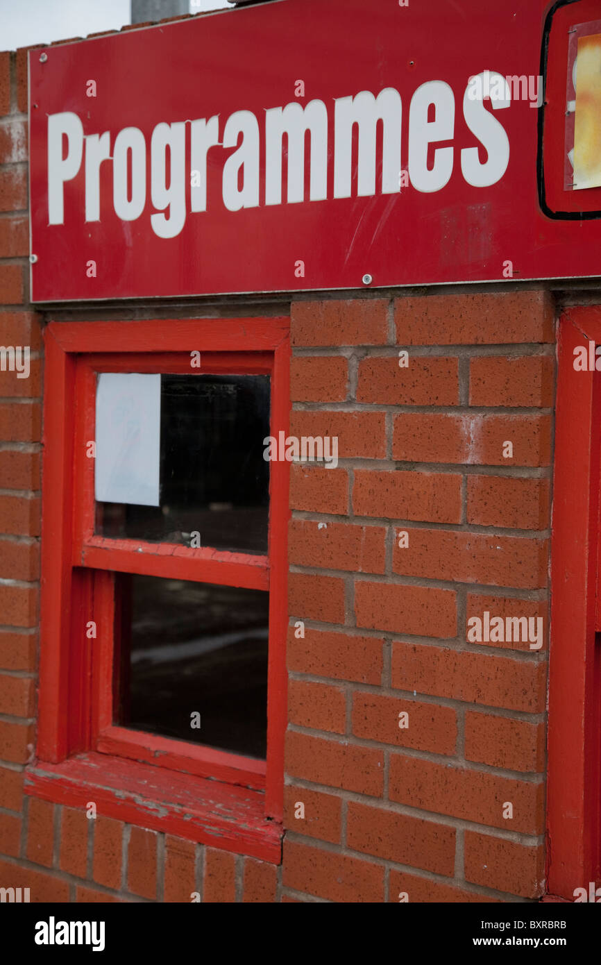 Nottingham Forest Football Club NFFC programme stall selling matchday ...