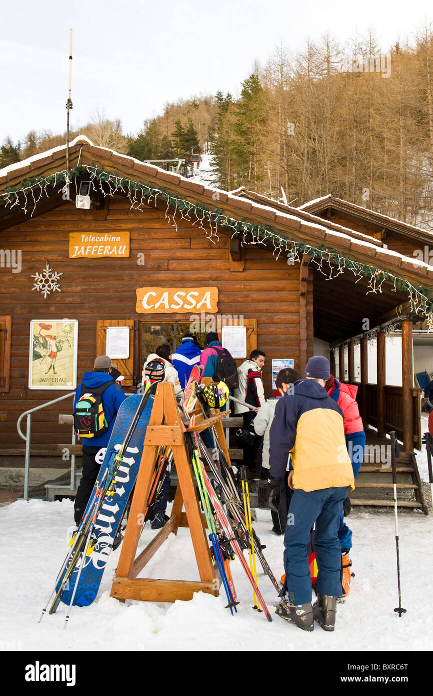 Jafferau cableway, Bardonecchia, Turin province, Piedmont, Italy Stock ...