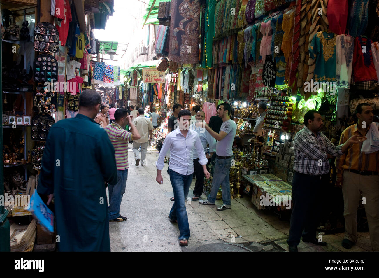 The ancient Khan-ek-Kahlili souk in Islamic Cairo. Dates back to 14th ...