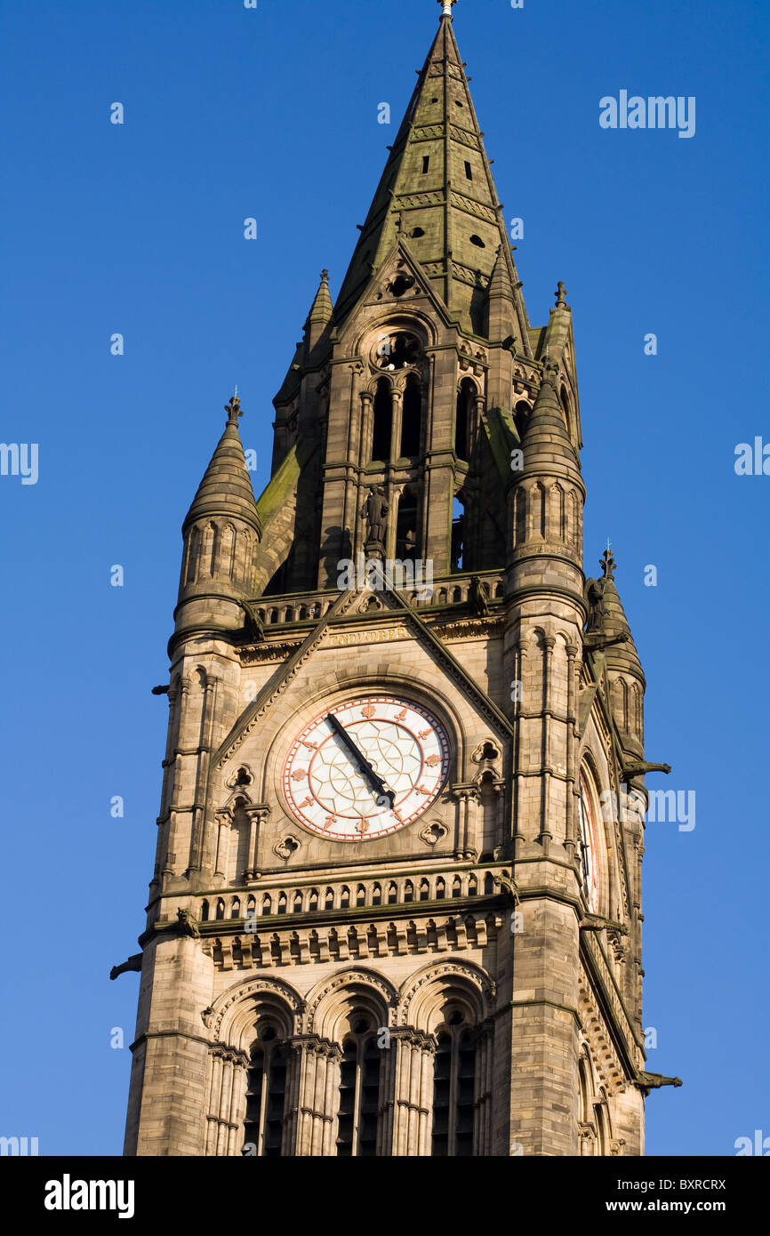 The Clock Tower Manchester Town Hall architect Alfred Waterhouse ...