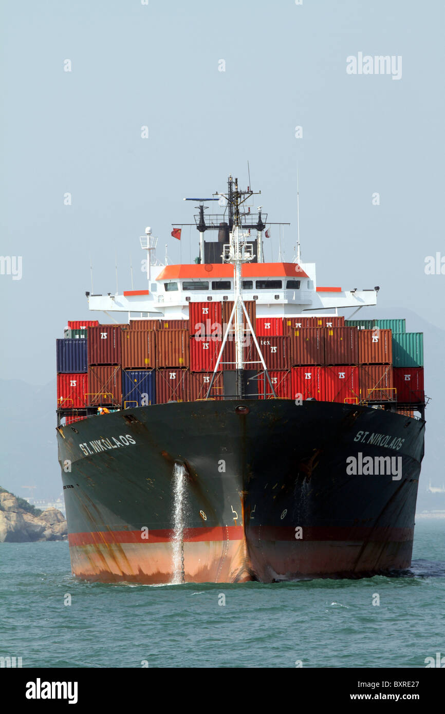 St. Nikolaos container ship in Hong Kong, China Stock Photo - Alamy