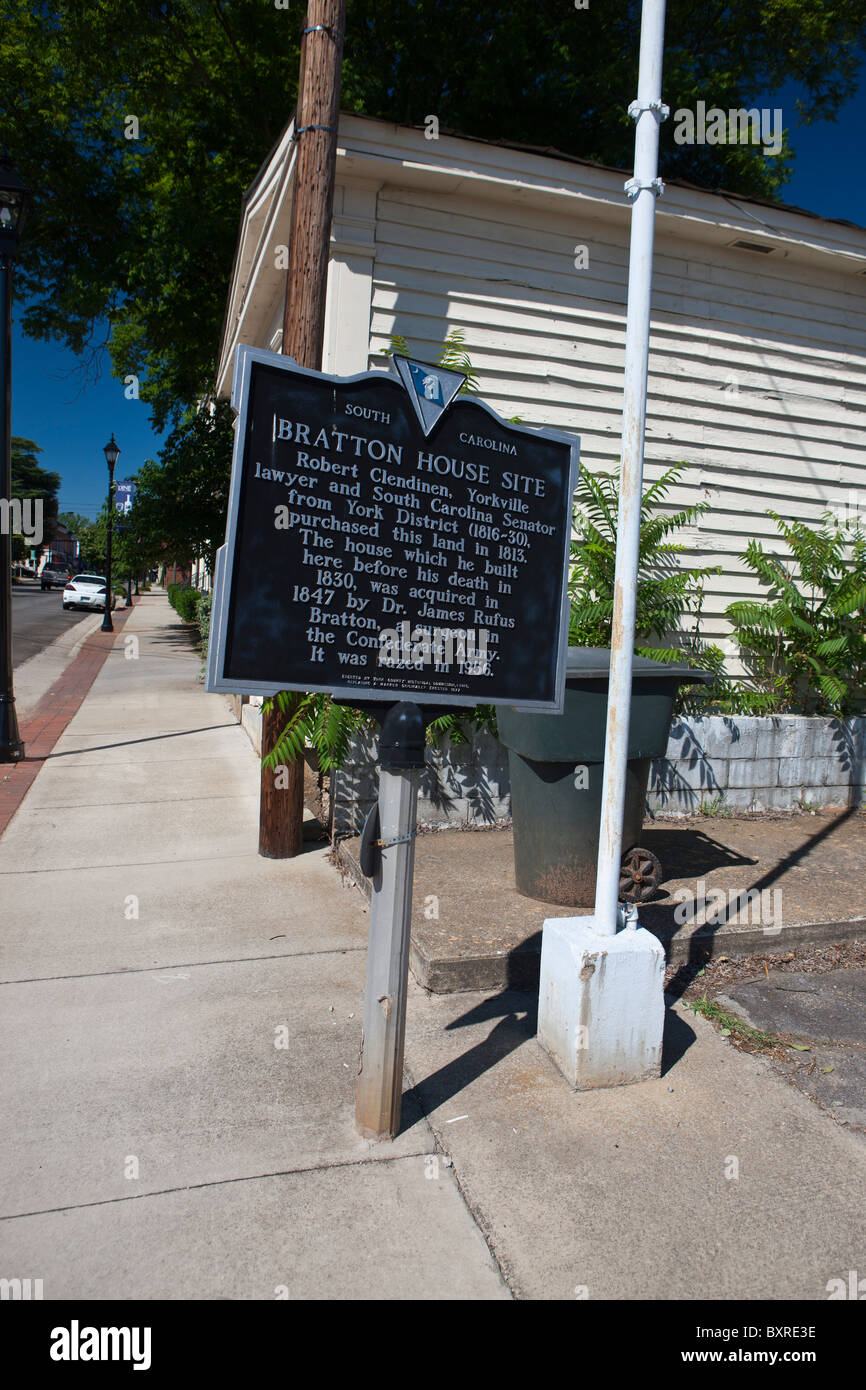 BRATTON HOUSE SITE Robert Clendinen, Yorkville lawyer and South ...