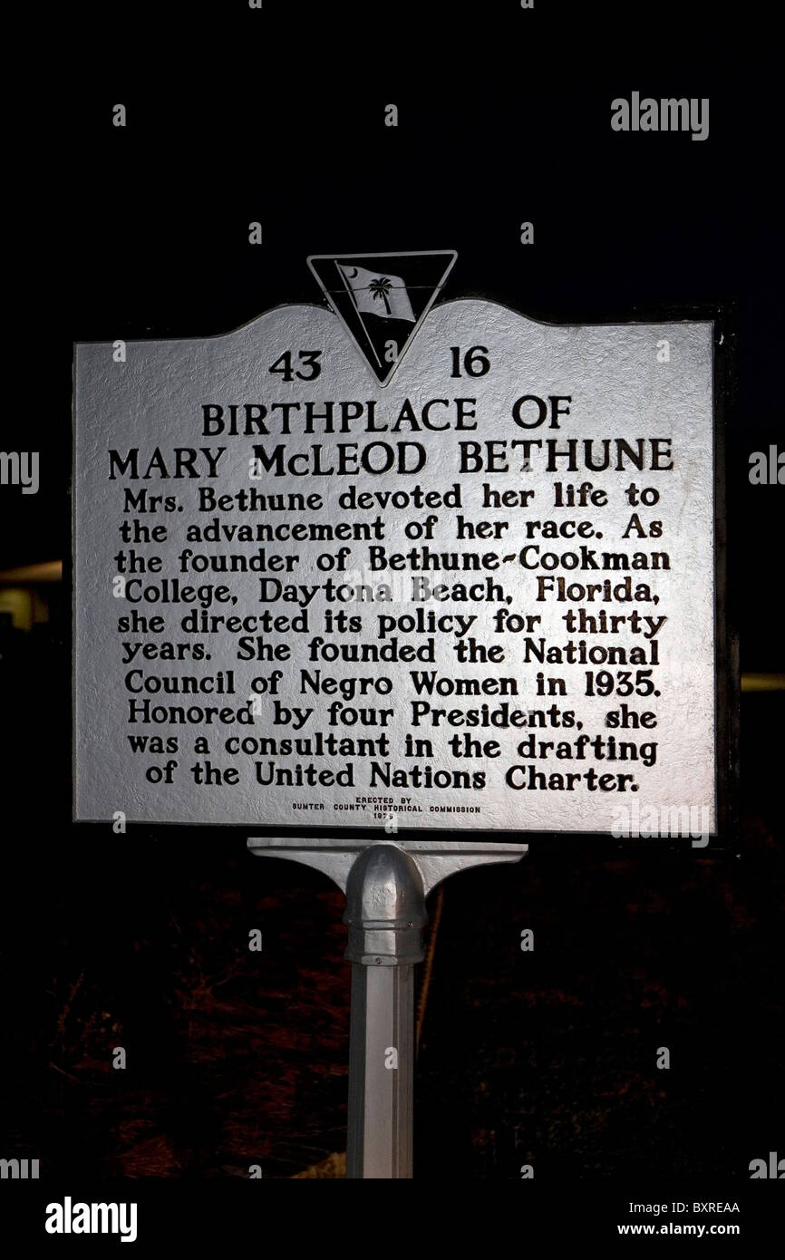 Mary mcleod bethune florida hi-res stock photography and images - Alamy