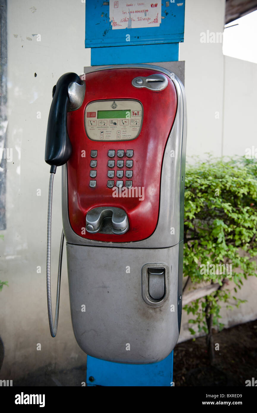 Public phones still in use in Bangkok Stock Photo - Alamy
