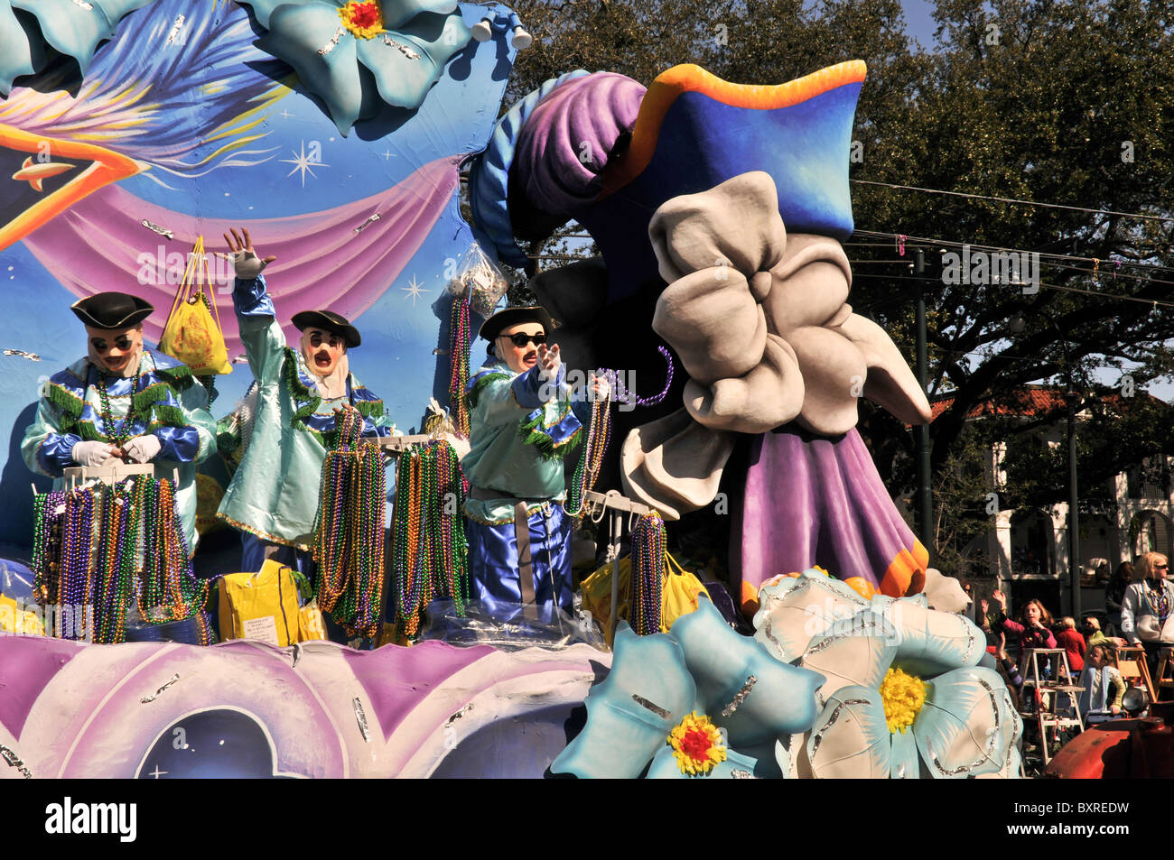 Venetian Masks' float in Knights of Babylon parade, Mardi Gras 2010 ...